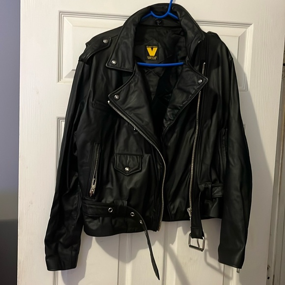 Jackets & Coats | Virginia Slims V Wear Leather Motorcycle Jacket ...